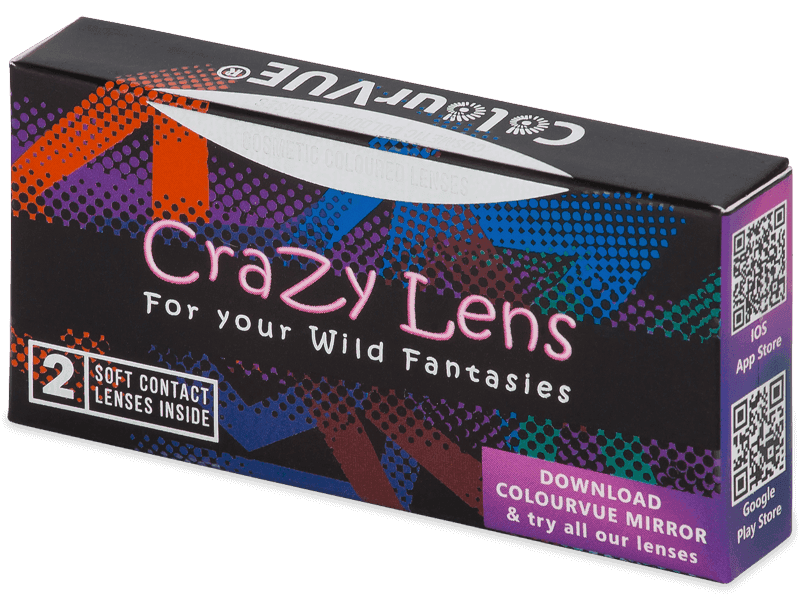 Colourvue Crazy Lens White Zombie Dioptrické 2 čočky